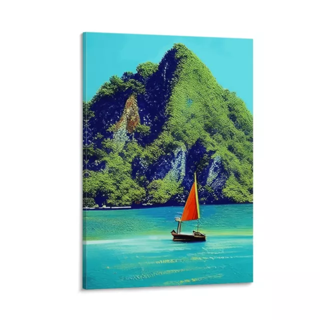 Kna Prints - Palawan Island Malaysia Pointillism Style Poster Gift ...