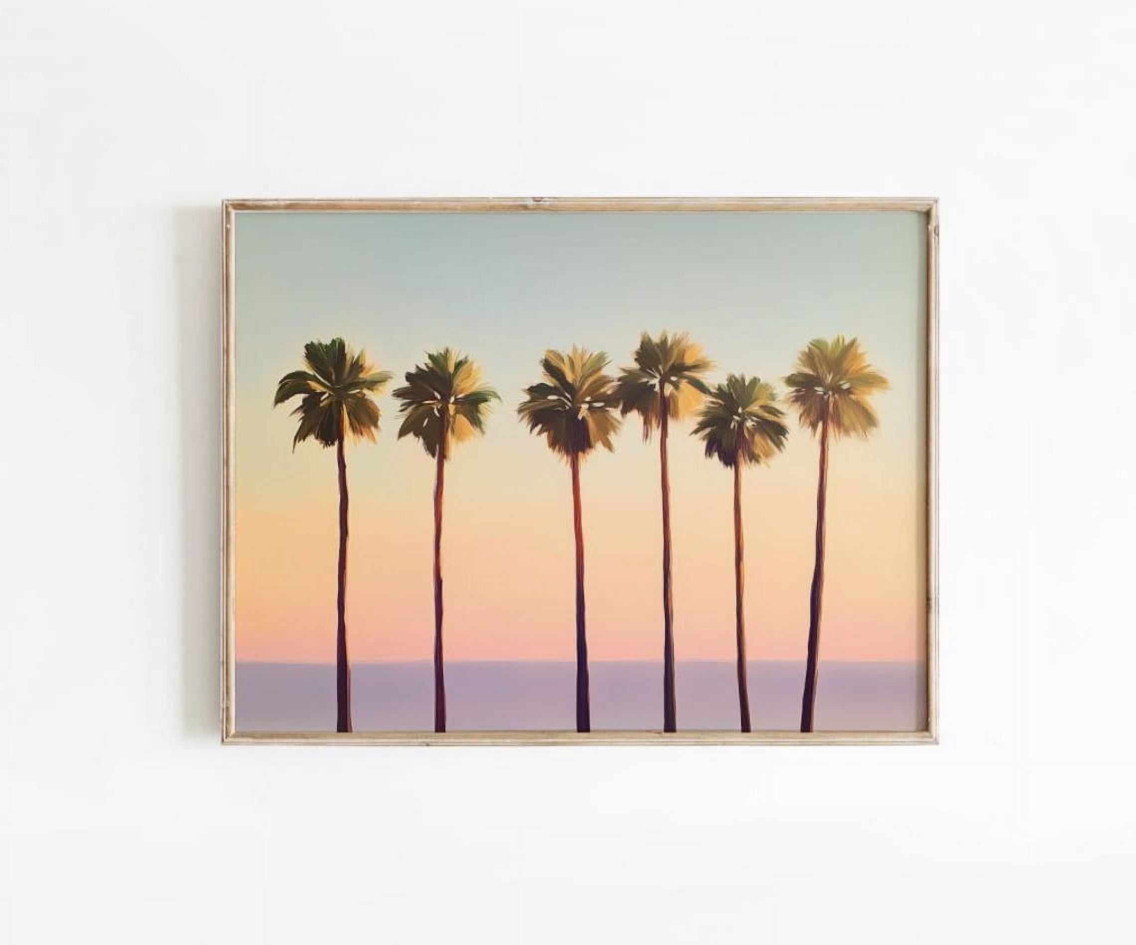 Kna Prints - Palm Trees Wall Art Painting, Beachy Style Wall Art Print ...