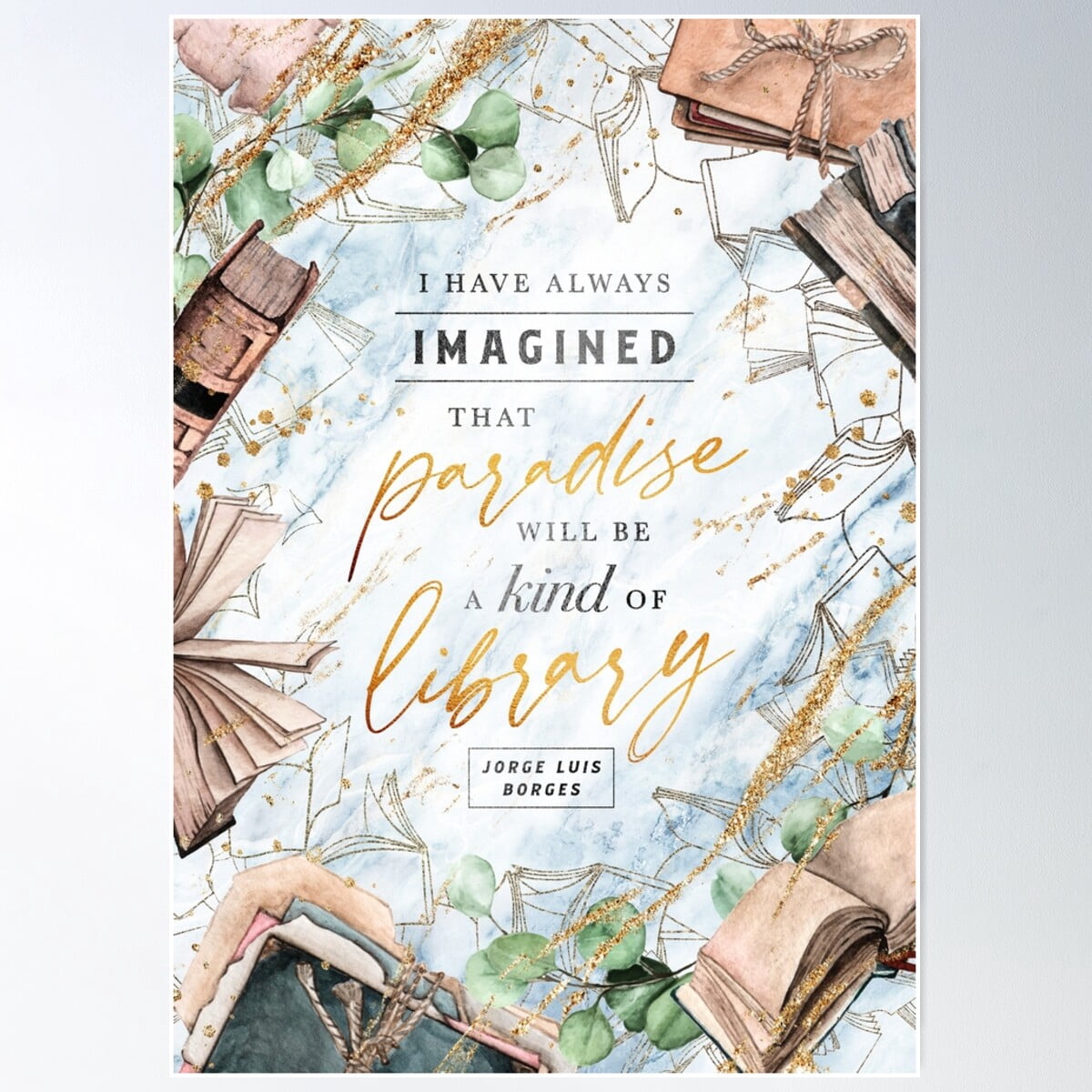 Kna Prints - Paradise Library Poster, UNFRAMED-12x18 - Walmart.com