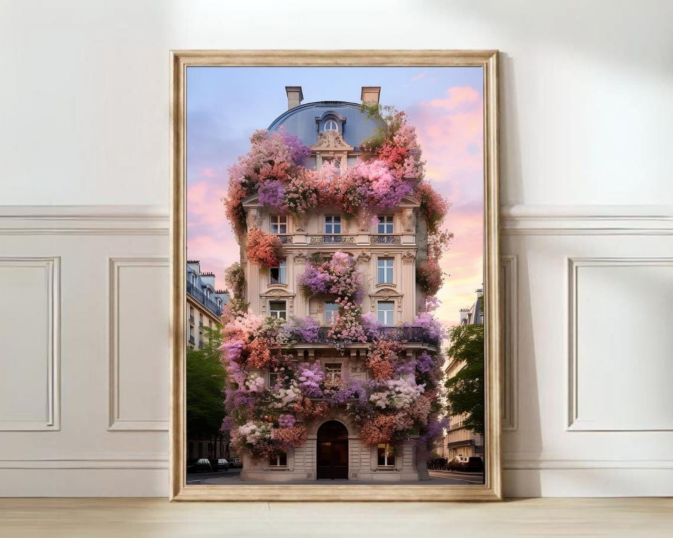 Kna Prints - Paris Print Winter Paris Print Floral House Print Pink ...