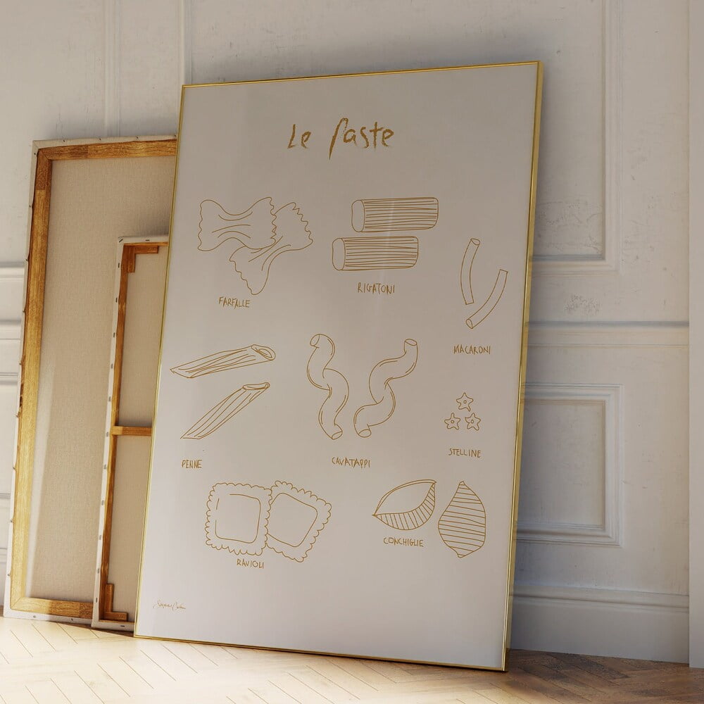 Kna Prints - Pasta Poster, Italian Pasta Sketch, Types Of Pasta ...
