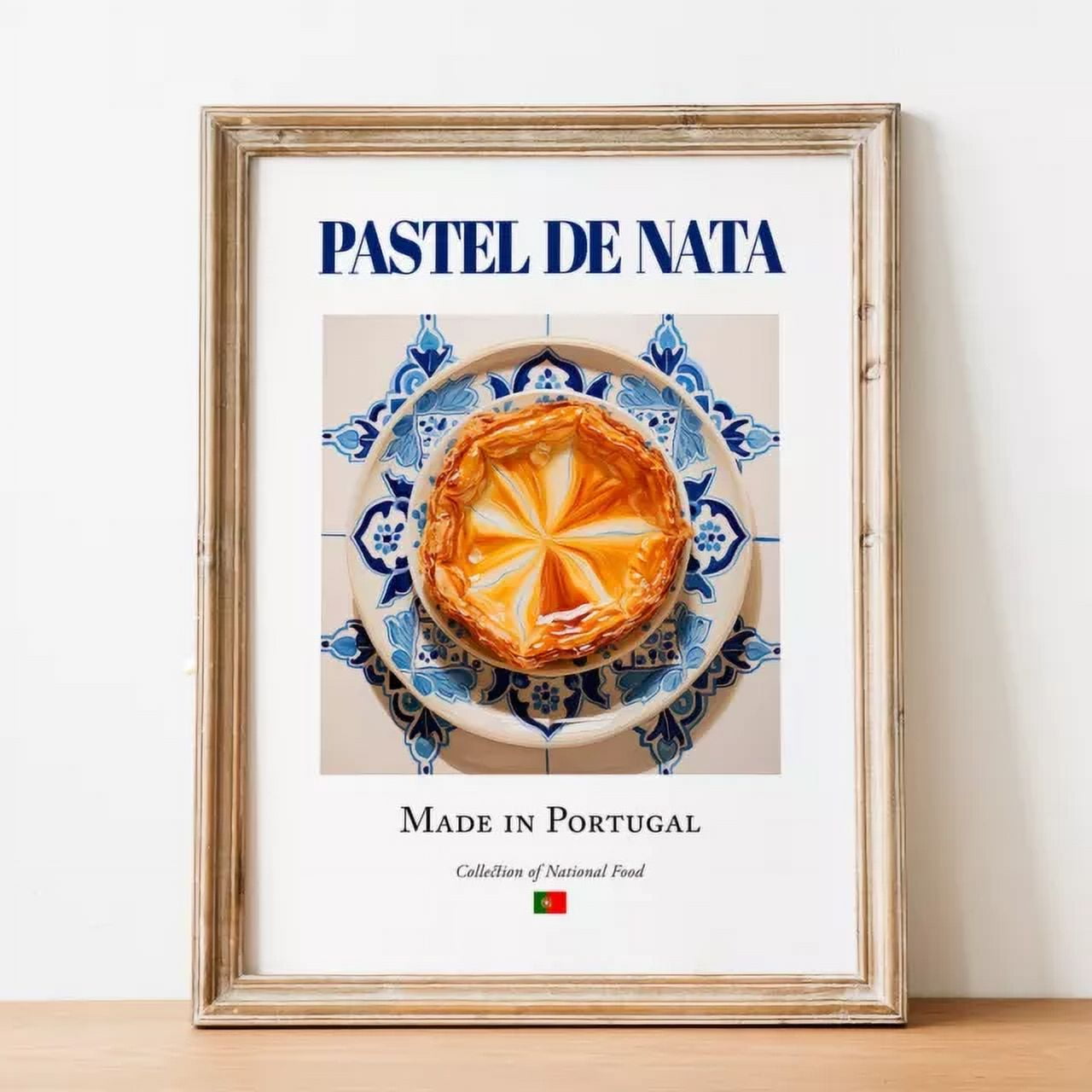 Kna Prints - Pastel De Nata Azulejo Tile Print, Portuguese Pastry Wall ...
