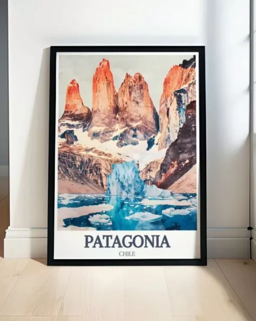 Kna Prints - Patagonia Travel Print - Torres Del Paine & Grey Glacier ...
