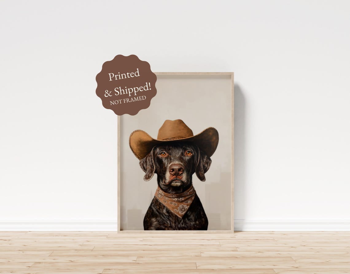 Kna Prints - Physical Print German Shorthaired Pointer Dog Cowgirl Hat ...