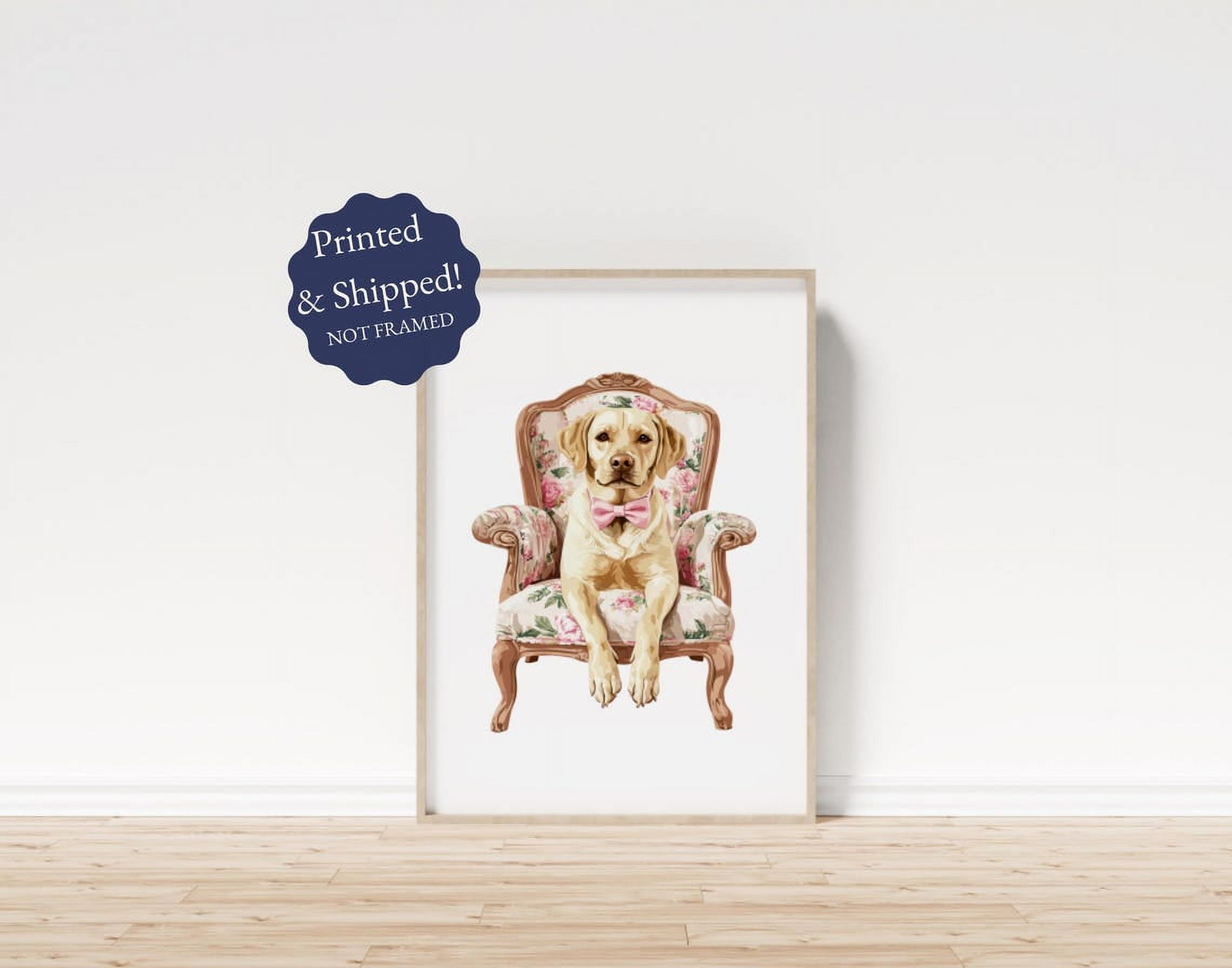 Kna Prints - Physical Print Preppy Yellow Labrador Art Print ...
