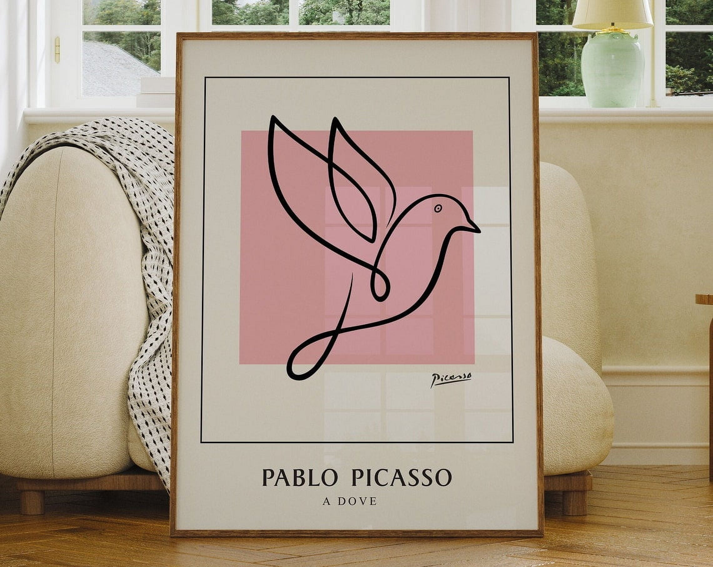 Kna Prints - Picasso Line Art Abstract Dove Print, Bauhaus Print ...