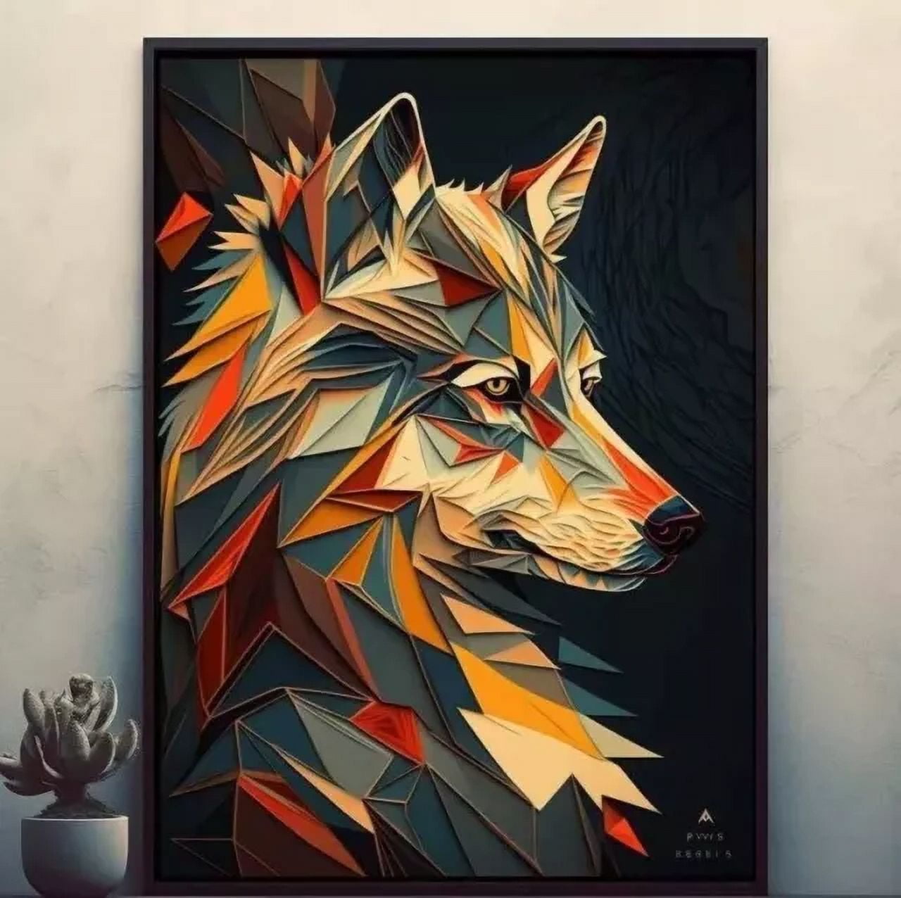 Kna Prints - Picasso Style Wolf Posters Prints Wall Art Modern Home ...