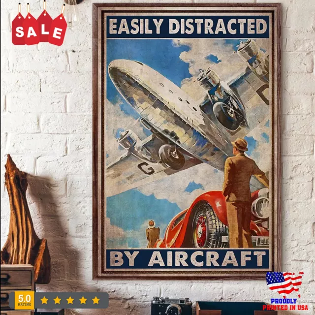 Kna Prints - Pilot Airplane Easily Distracted By Aircraft Poster - Kir ...