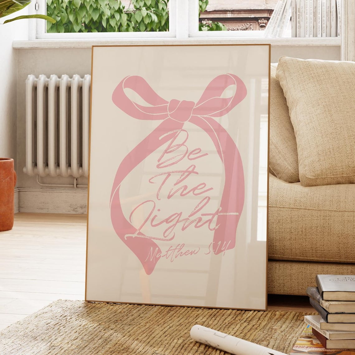 Kna Prints - Pink Bow Print, Preppy Wall Art, Coquette Room Decor ...