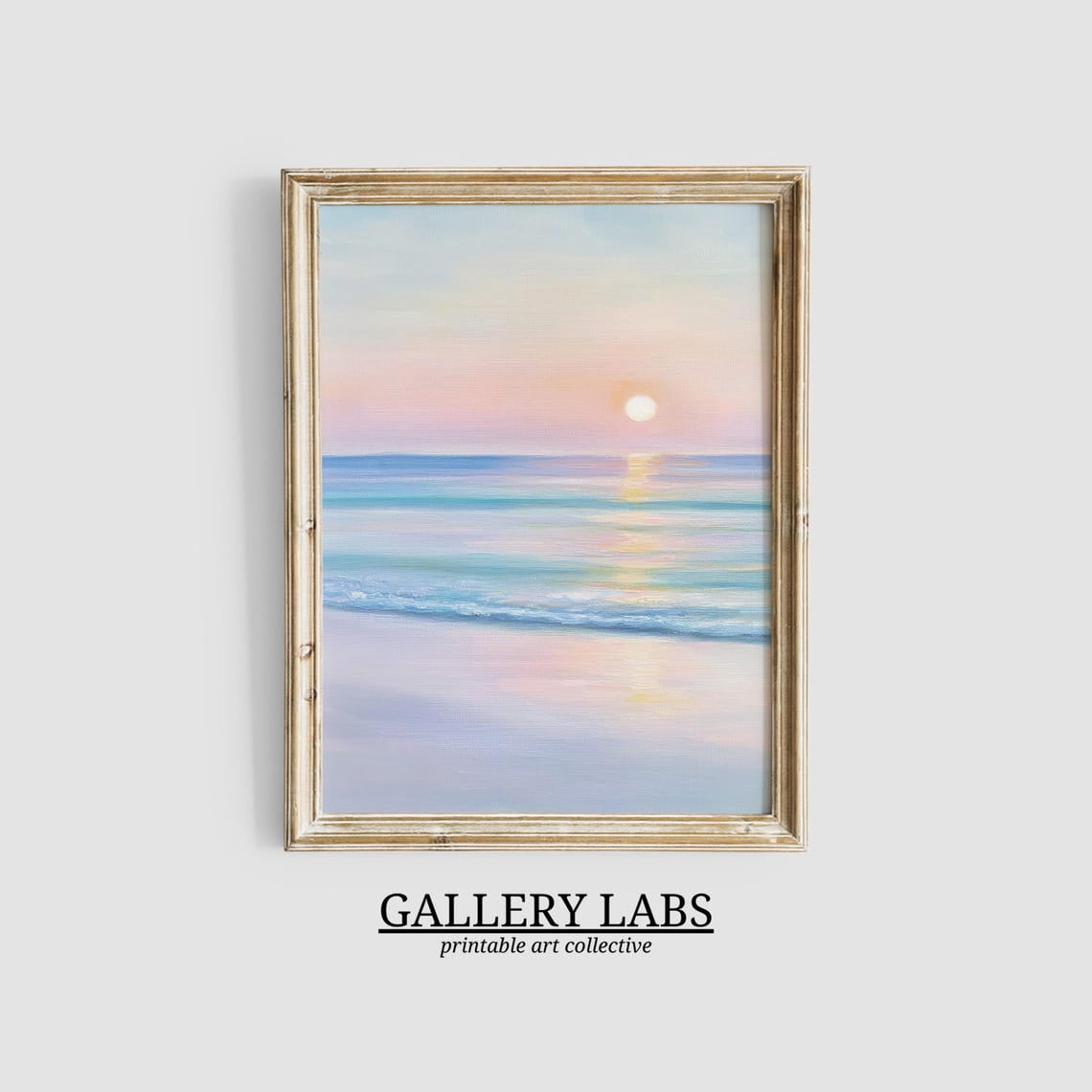 Kna Prints - Pink Coastal Sunset Painting Â€¢ Maximalist Decor Â ...
