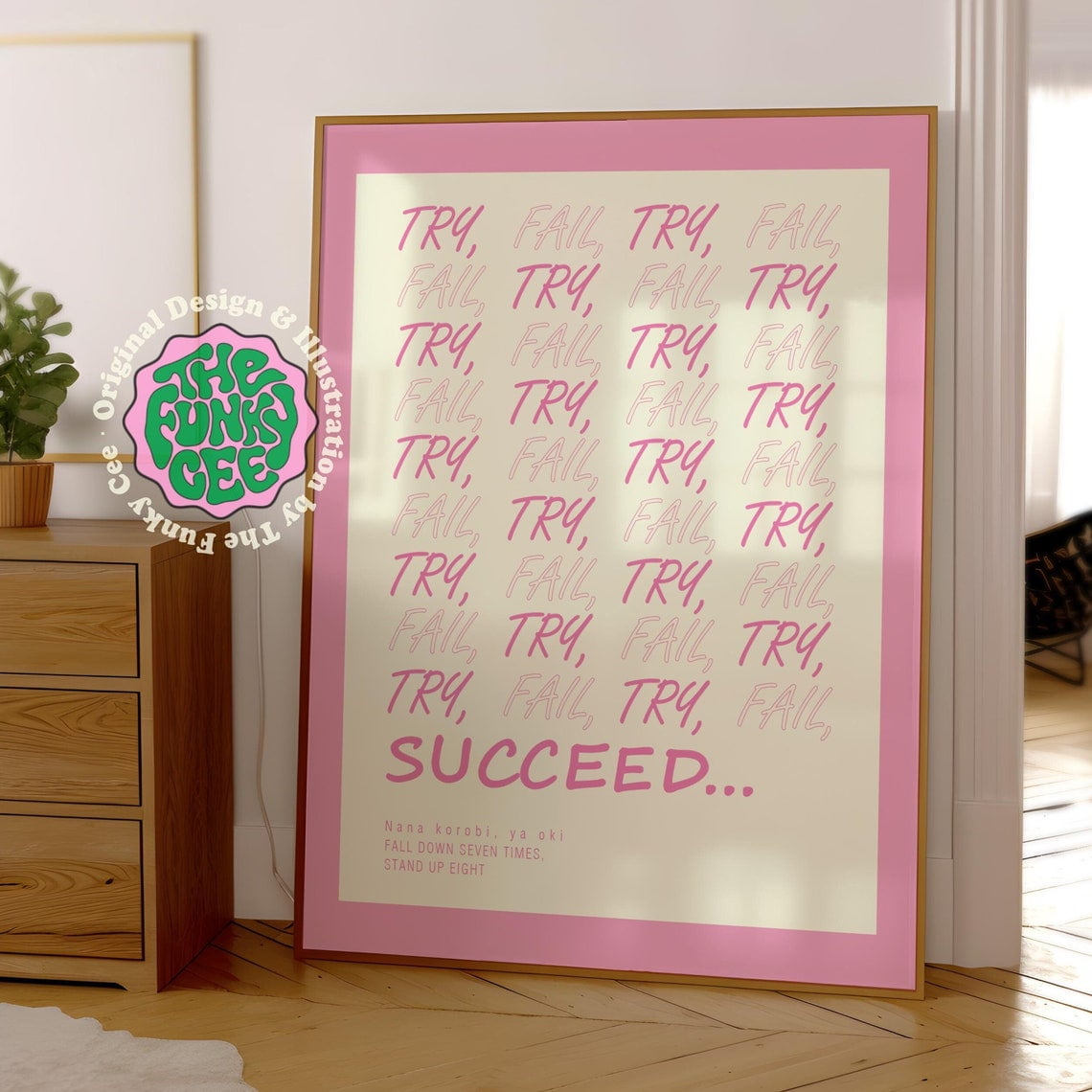 Kna Prints - Pink Daily Affirmations Poster Trendy Wall Art Minimalist ...