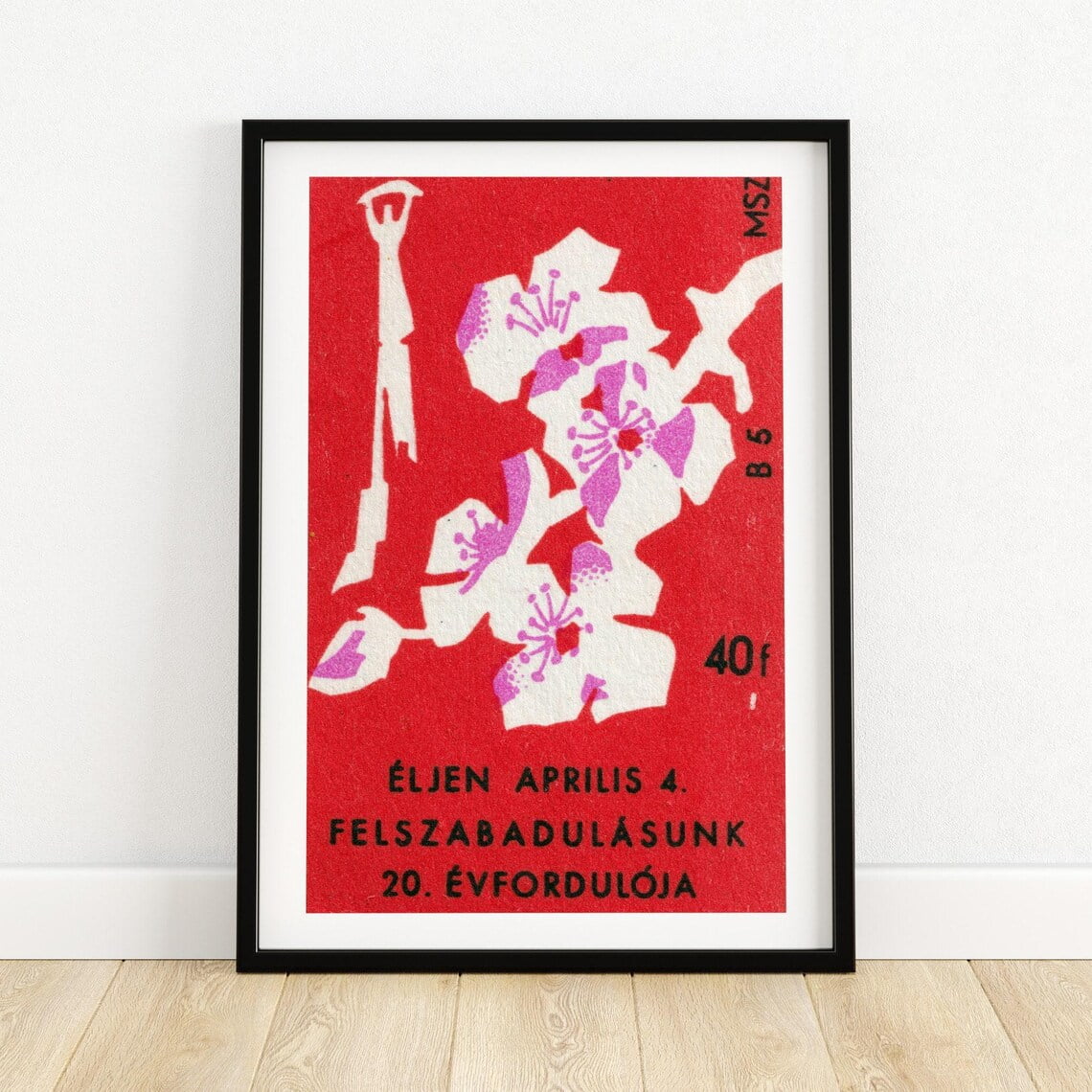Kna Prints - Pink Flowers - Matchbox Print - Aesthetic Wall Art ...