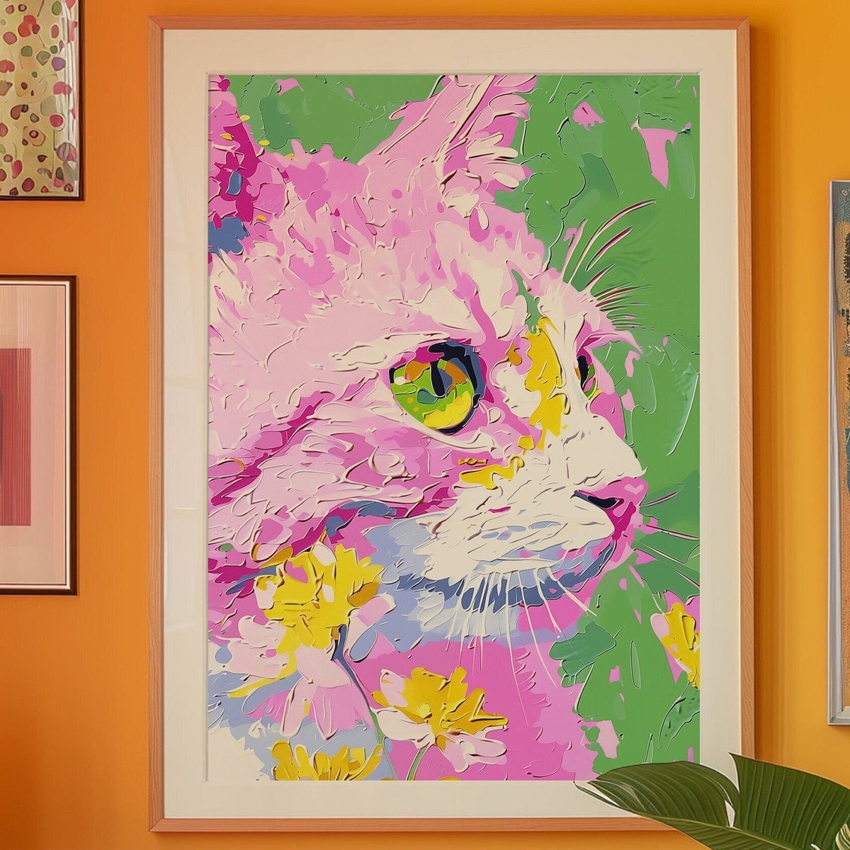 Kna Prints - Pink Wall Art, Trendy Poster, Home Decor, Psychedelic Art ...