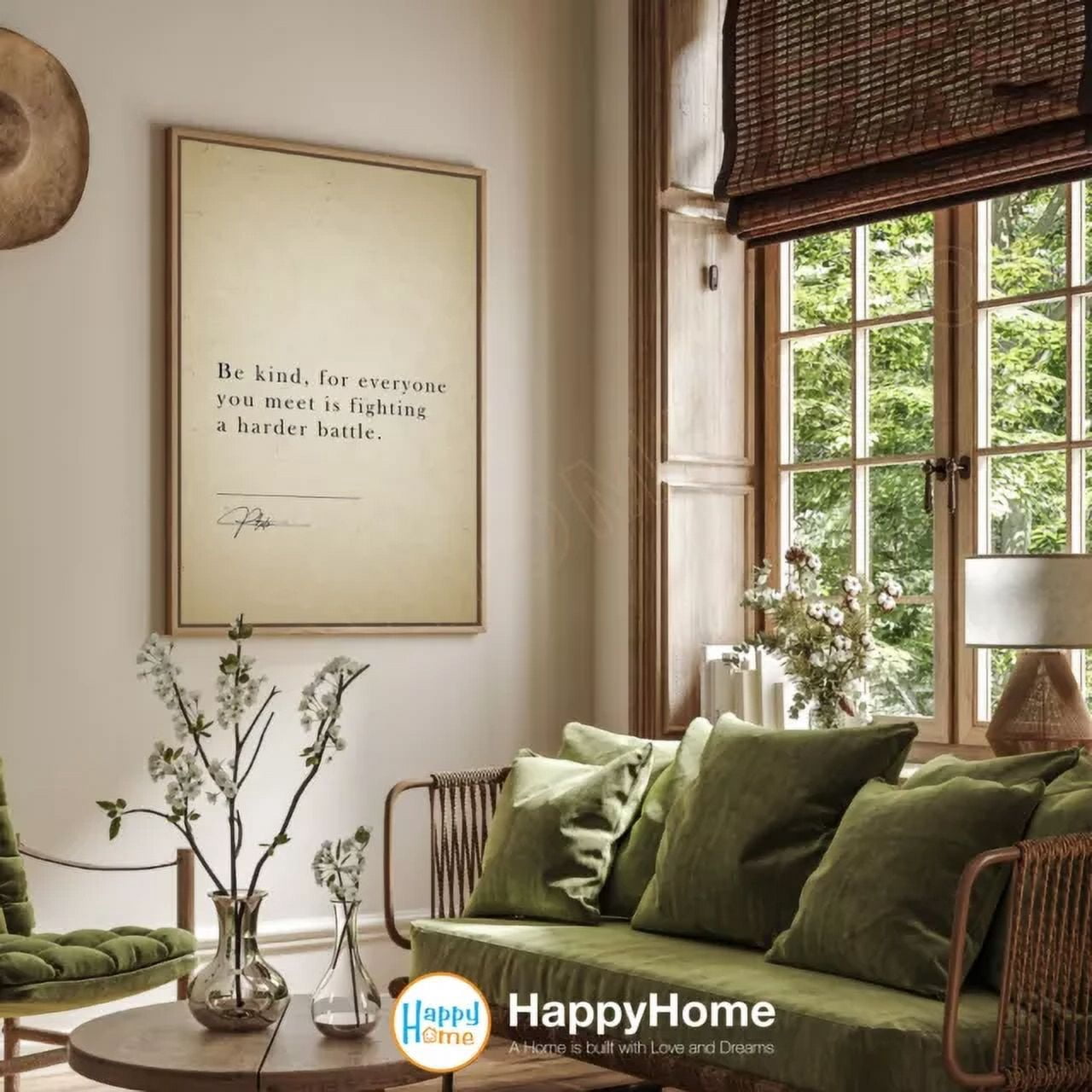 Kna Prints - Plato Quote Wall Art Be Kind Is Fighting Motivational ...