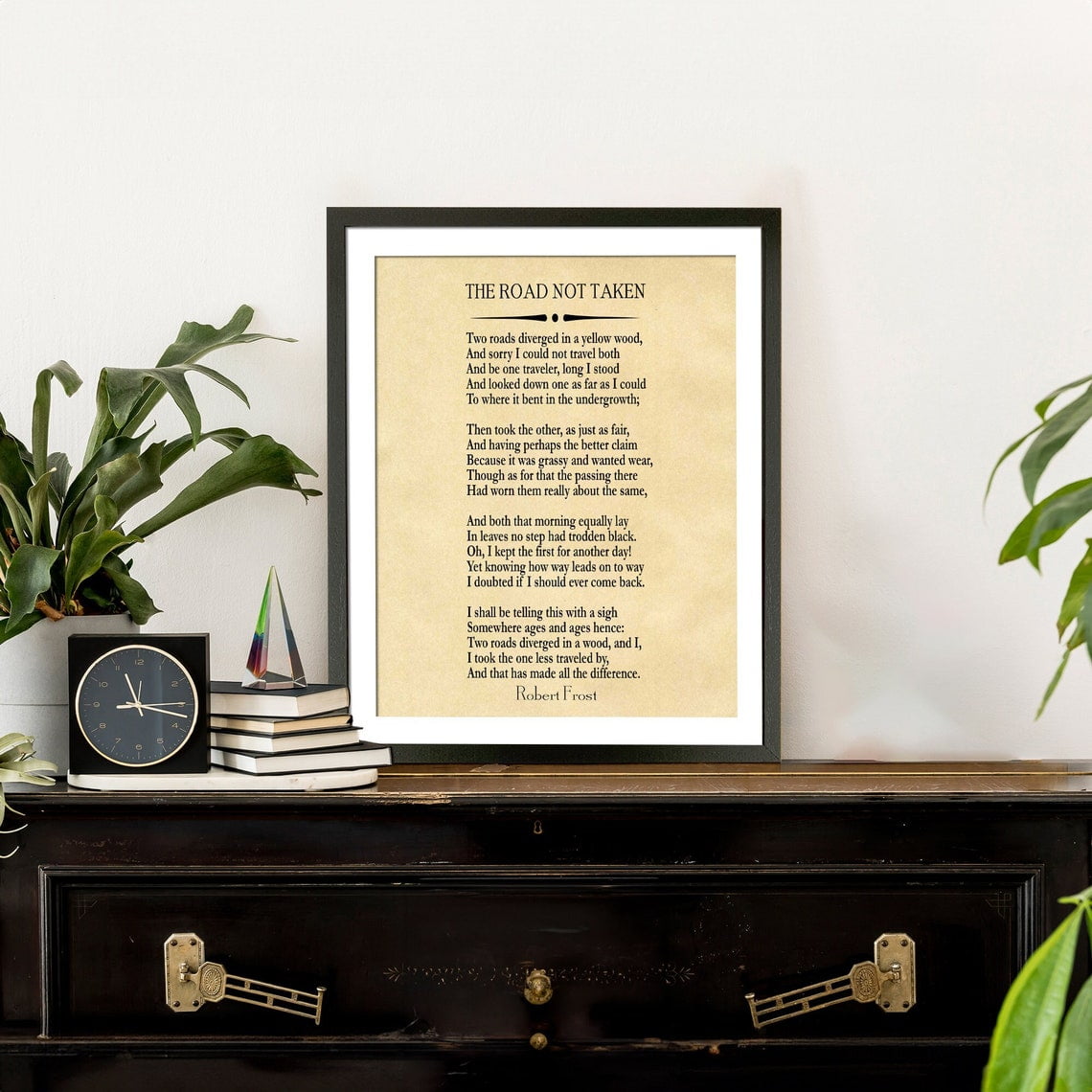 Kna Prints - Poem The Road Not Taken By Robert Frost 1916 Great ...