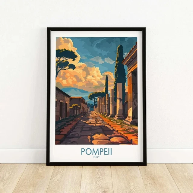 Kna Prints - Pompeii Poster Wall Poster Italy Travel Poster Naples ...