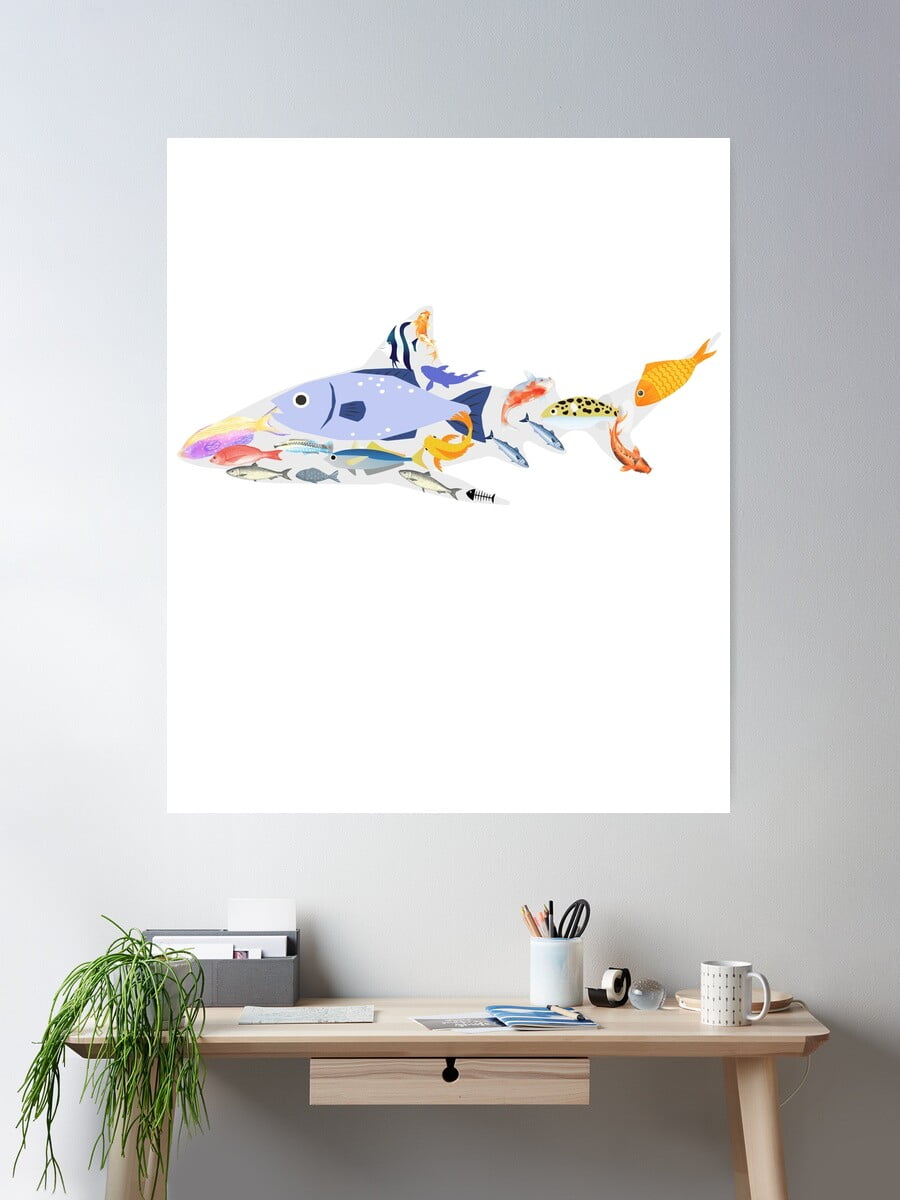 Kna Prints - Portrait,Stickers,Shark Wall Stickers,Home Decor,For Kids ...