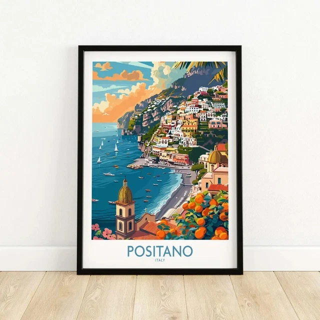 Kna Prints - Positano Coastal Landscape Print - Add A Touch Of Italian ...