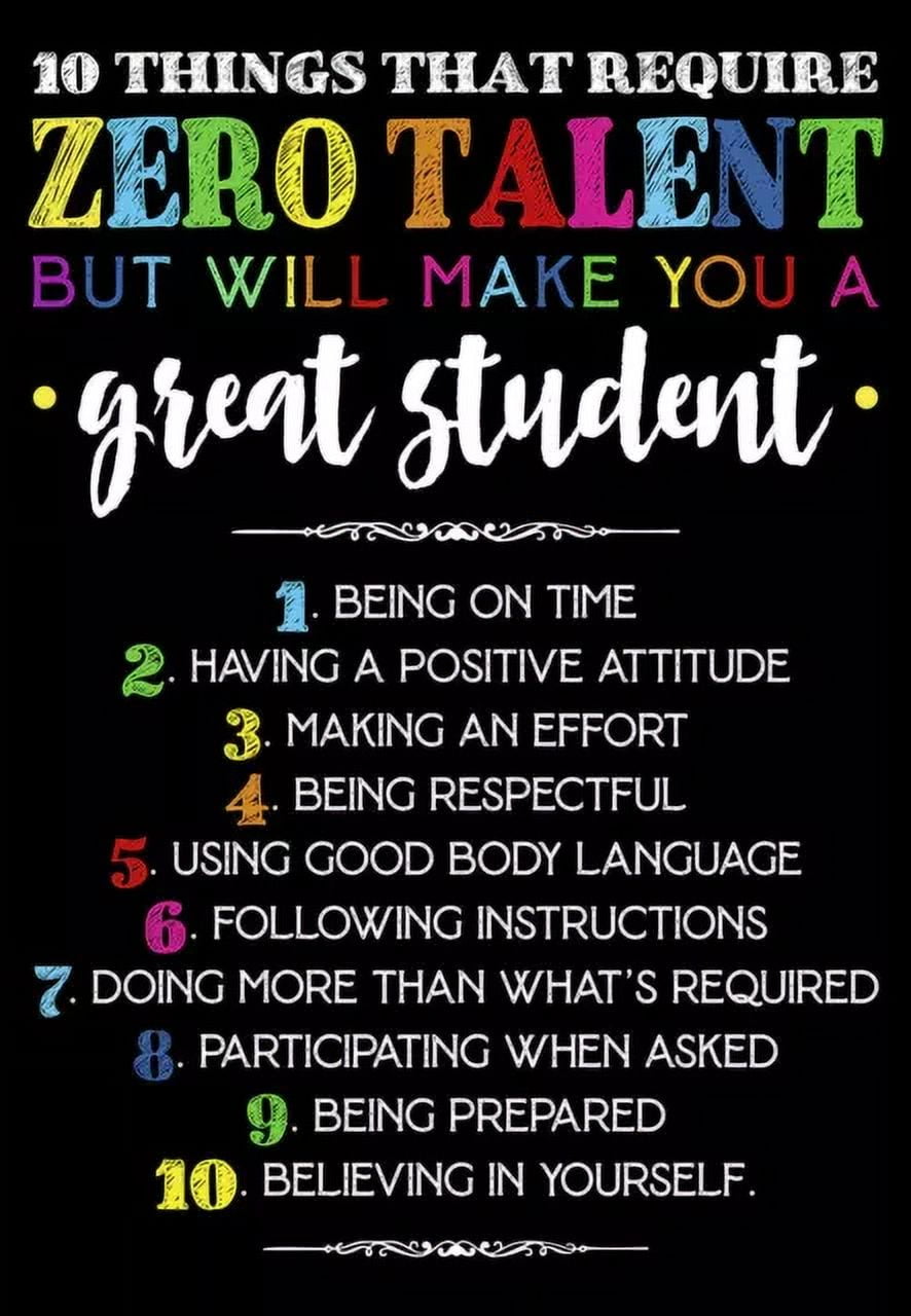 Kna Prints - Poster 10 Things That Require Zero Talent Back To School ...