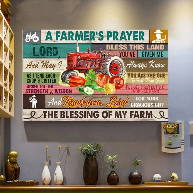 Kna Prints - Poster A Farmers Prayer Lord, Bless This Land Youve Given ...
