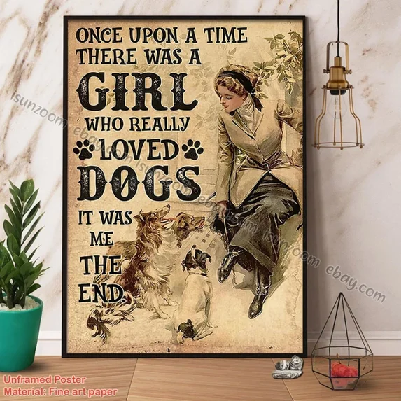 Kna Prints - Poster A Girl Who Really Loved Dogs Animal Dog Lovers ...