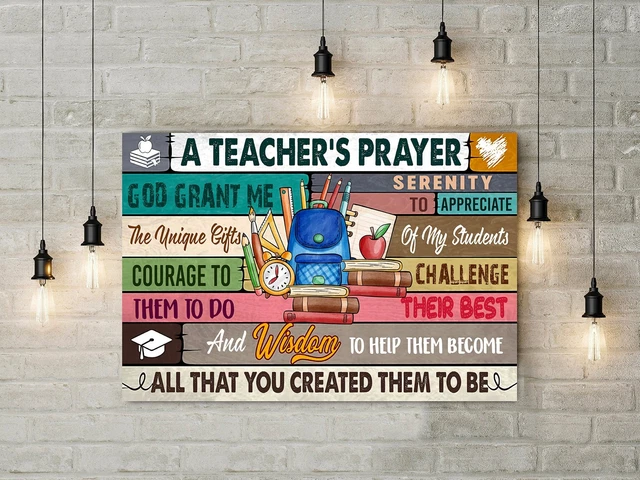Kna Prints - Poster A Teachers Prayer Dear God Grant Me Serenity ...