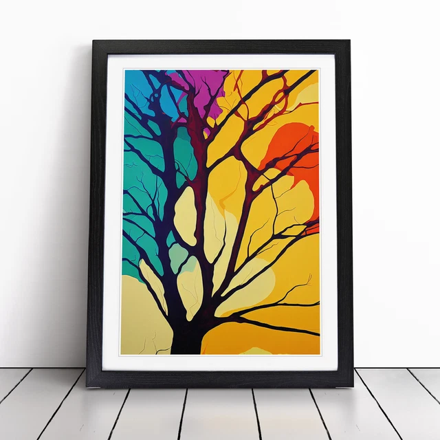 Kna Prints - Poster Abstract Tree In Colour No.2 Picture Poster Decor ...
