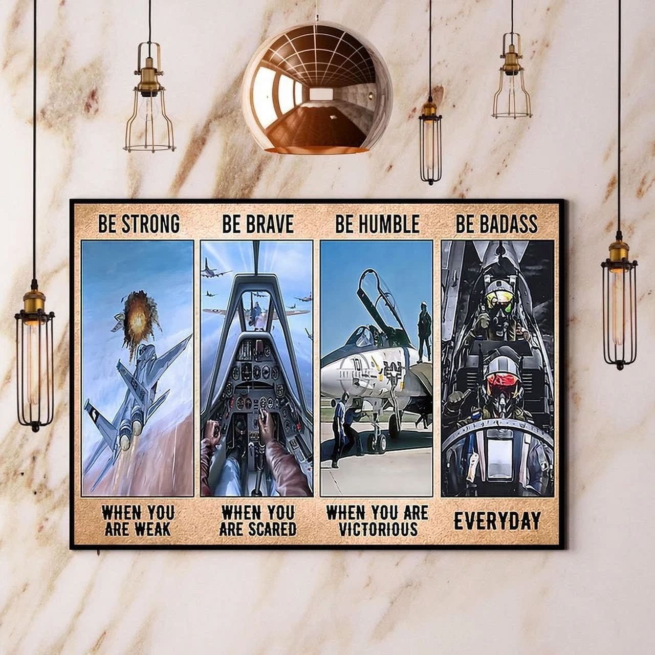 Kna Prints - Poster Air Force Veteran Be Strong When You Are Weak Blue ...