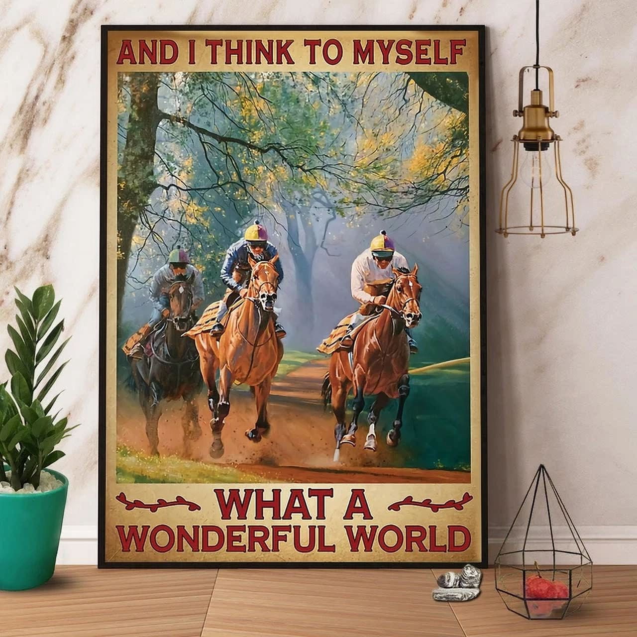 Kna Prints - Poster And I Think To Myself What A Wonderful World Horse ...