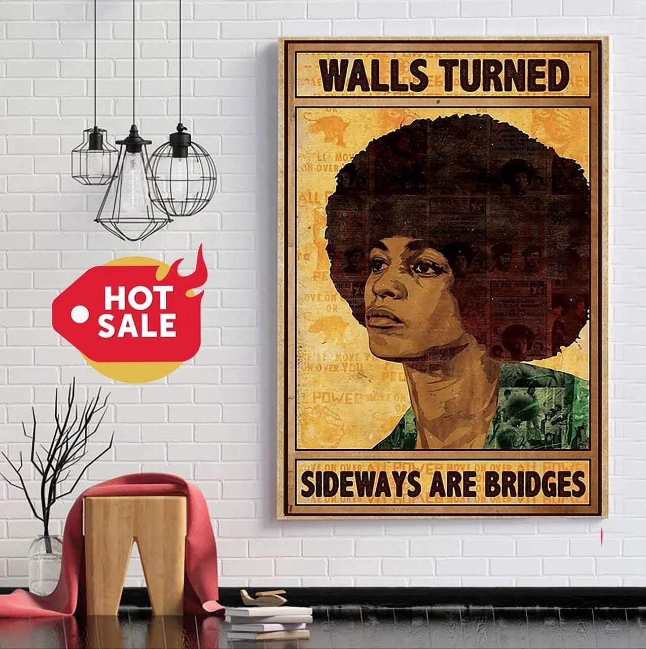 Kna Prints - Poster Angela Davis Print Poster Walls Turned Sideways Are ...
