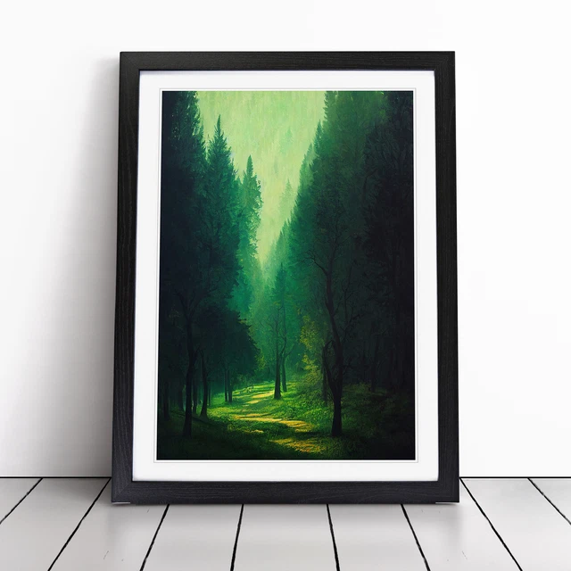 Kna Prints - Poster Angelic Forest Picture Poster Decor Living Room ...