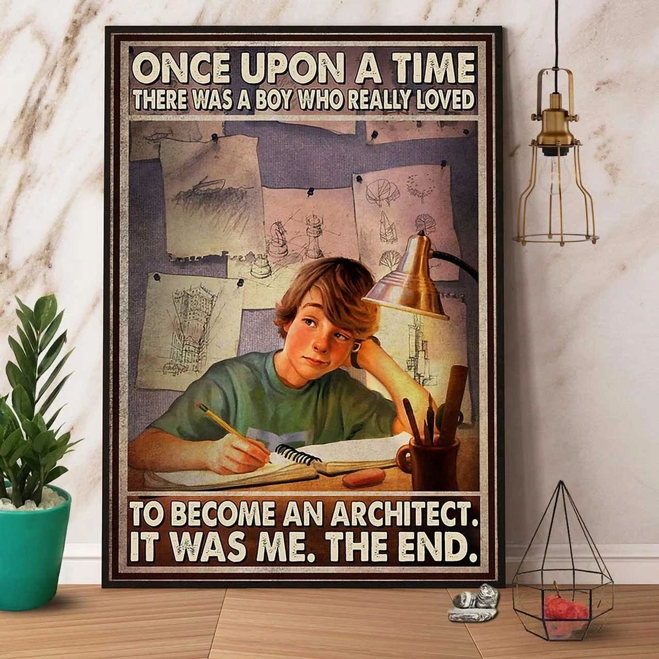 Kna Prints - Poster Architect Boy A Boy Who Really Loved To Become An ...