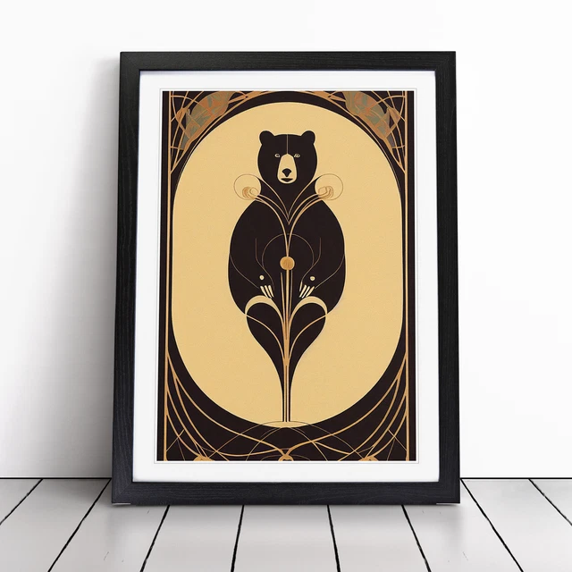 Kna Prints - Poster Art Deco Bear No.1 Picture Poster Decor Living Room ...