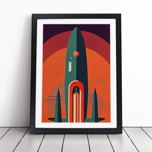 Kna Prints - Poster Art Deco Spaceship Art No.2 Picture Poster Decor ...