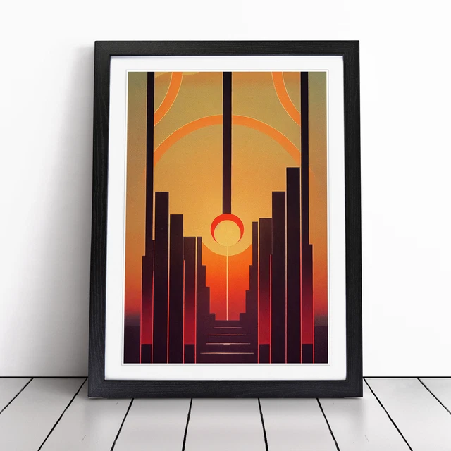 Kna Prints - Poster Art Deco Sunset No.1 Picture Poster Decor, UNFRAMED ...
