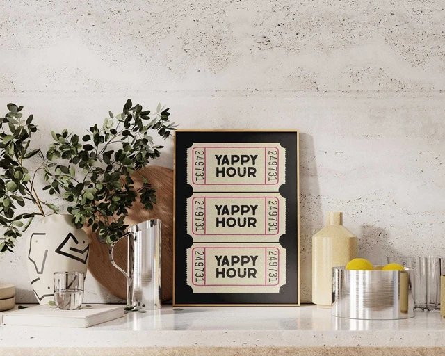 Kna Prints - Poster Bar Cart Decor Trendy Wall Art Happy Hour Sign ...
