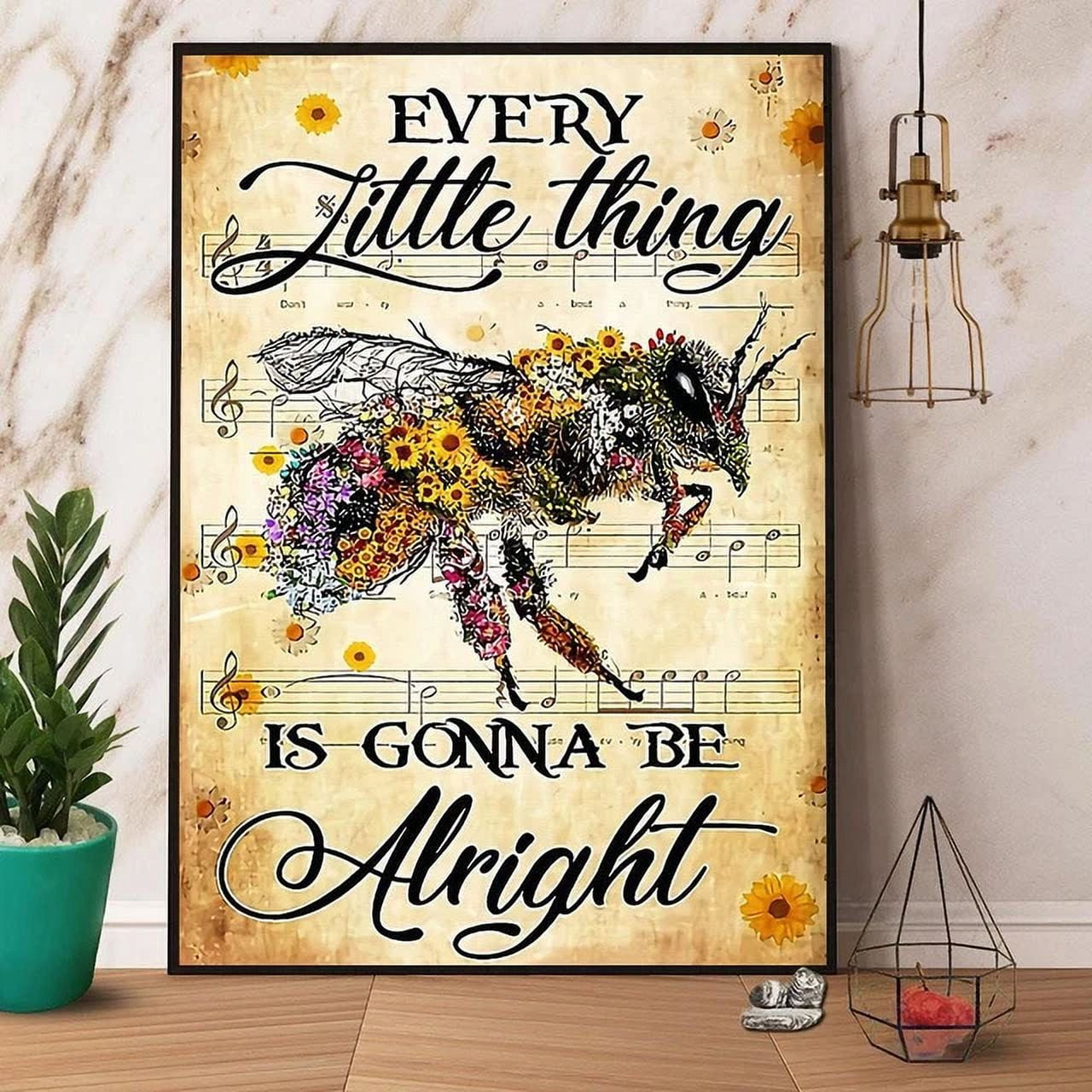 Kna Prints - Poster Bee Every Little Thing Is Gonna Be Alright Paper ...