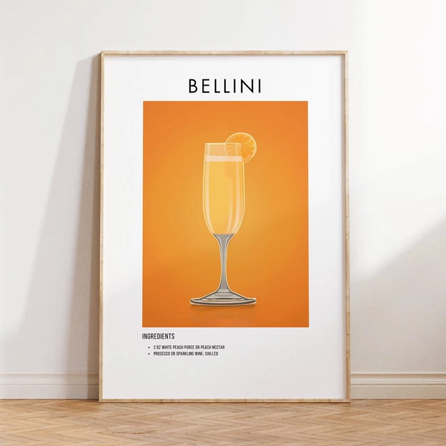 Kna Prints - Poster Bellini Poster Cocktail Art Wall Decor Bar Decor ...