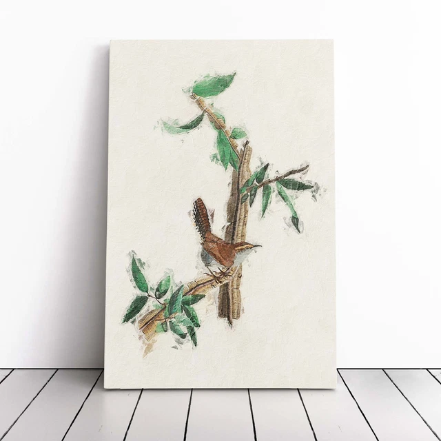 Kna Prints - Poster Bewicks Wren Flowers Bird John James Audubon Decor ...