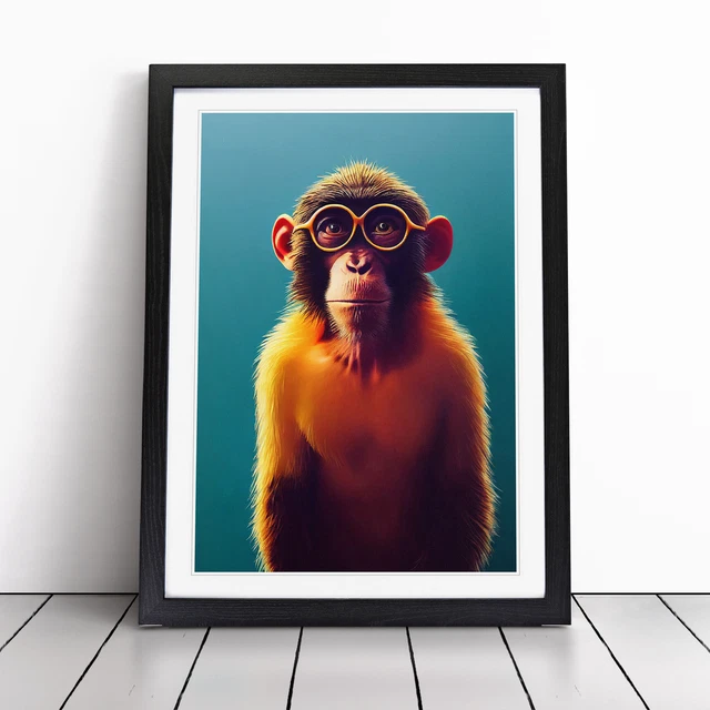 Kna Prints - Poster Brainy Monkey Picture Poster Decor Living Room ...