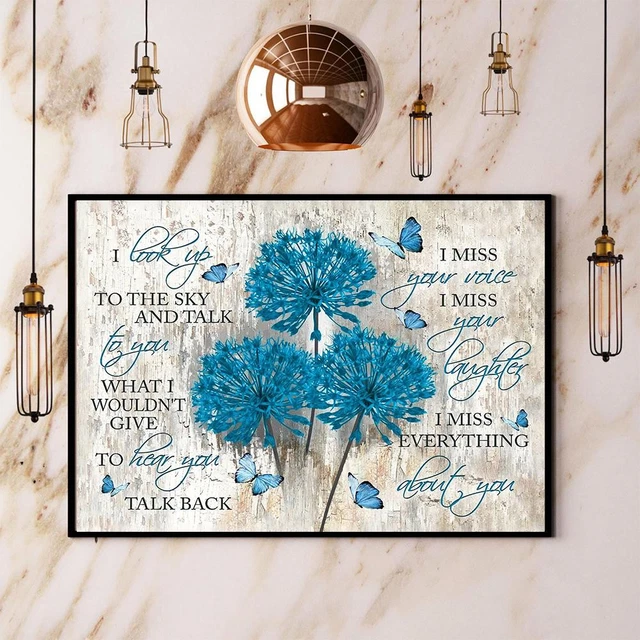 Kna Prints - Poster Butterfly Dandelion I Miss Everything About You ...