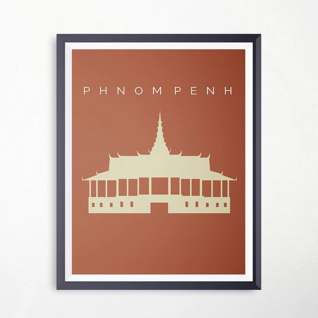 Kna Prints - Poster Cambodia Phnom Penh Silver Pagoda Travel Artwork ...