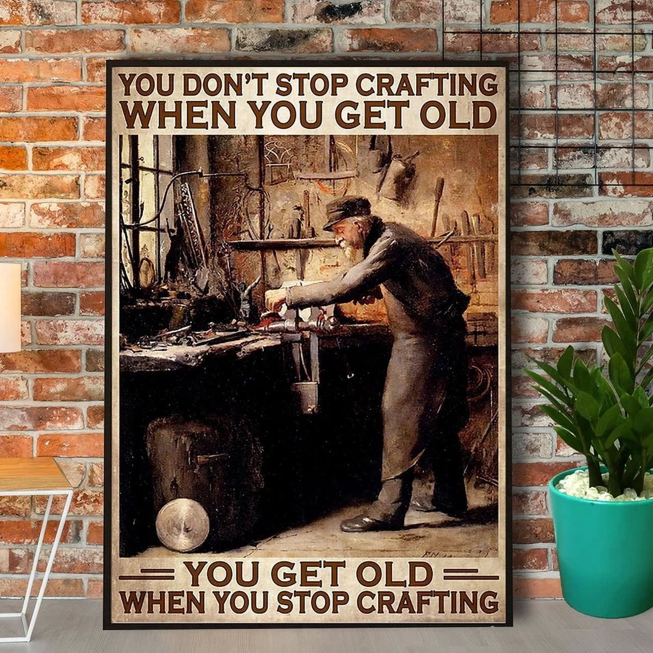 Kna Prints - Poster Carpenter You Don'T Stop Crafting Vintage Old Man ...