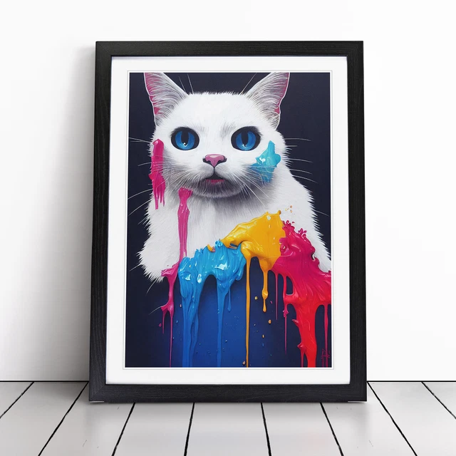 Kna Prints - Poster Cat Dripping Paint No.4 Picture Poster Decor ...