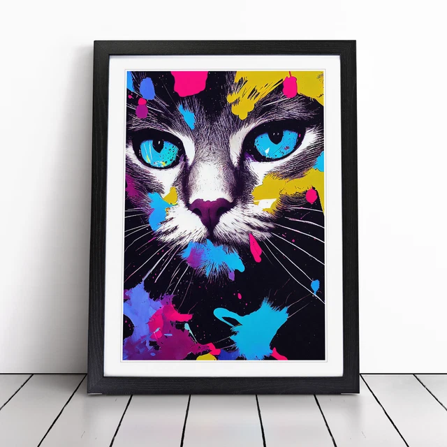 Kna Prints - Poster Cat Splashed In Paint No.3 Picture Poster Decor ...
