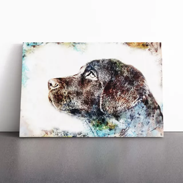 Kna Prints - Poster Chocolate Labrador Portrait In Abstract Animal ...