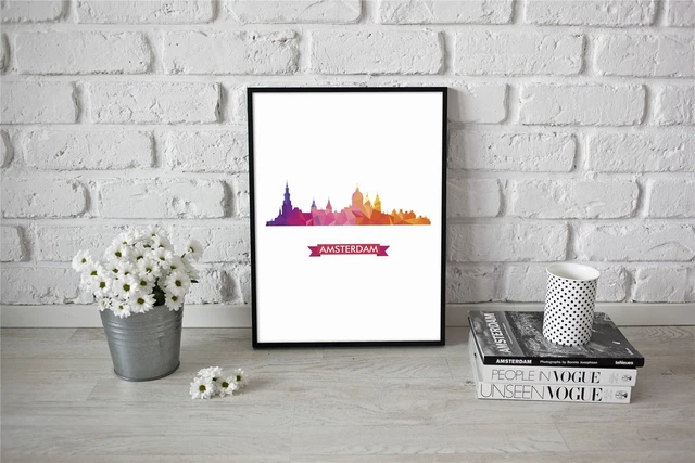 Kna Prints - Poster City Scape Poster Print Picture Wall Art Amsterdam ...