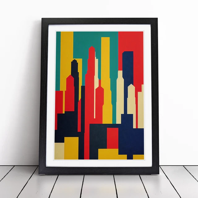 Kna Prints - Poster City Skyline Abstract No.4 Picture Poster Decor ...