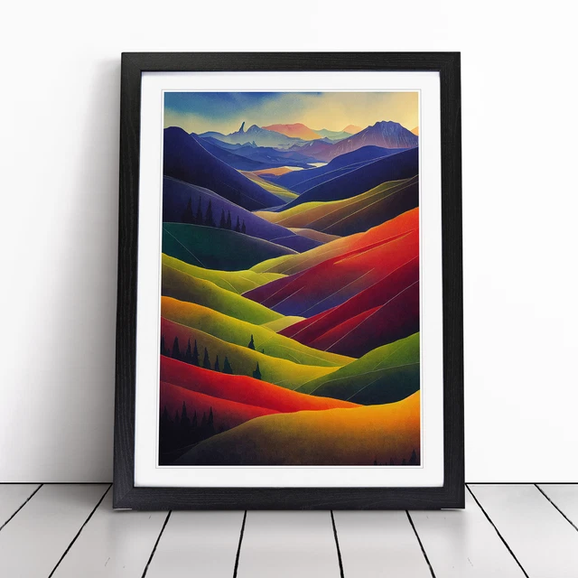 Kna Prints - Poster Colourful Mountain Landscape No.5 Picture Poster ...