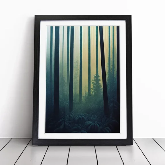 Kna Prints - Poster Dense Forest Picture Poster Decor Living Room ...